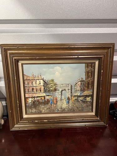 Impressionist Oil Painting Framed Signed By K. Gropper.Street Scene. | eBay