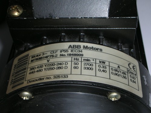 ABB Desoutter Electric Motor MT63B14F75-2, 1848909, 325133, MT2000 ...