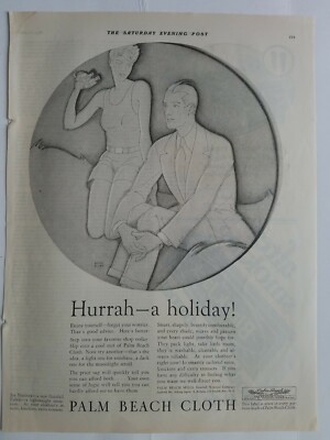 1928 mens Palm Beach Cloth suits Hans Flato vintage fashion art ad as ...