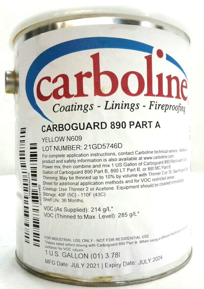 Carboline Coatings Carboguard 890 Part A Yellow N609 1 Gallon | eBay