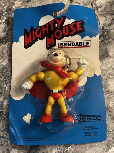 New Old Stock Sealed Vintage 1990 Jesco Bendable "Mighty Mouse" Action ...