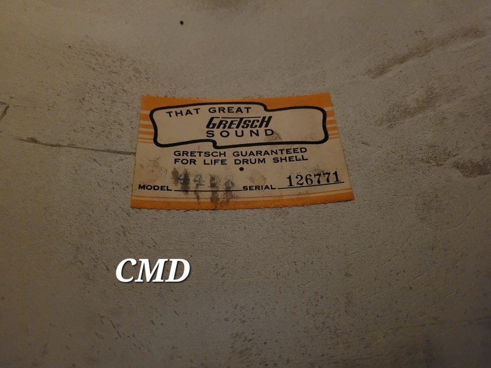 VINTAGE GRETSCH 1970s STOP SIGN BADGE 16X16 FLOOR TOM SILVER GLASS ...