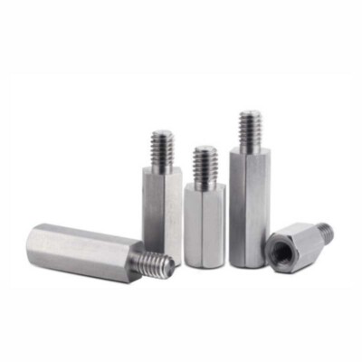 3pcs M6 Single-head thread hex stud Blind hole isolation column SUS ...