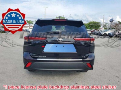 fit:2020-2026 Toyota Highlander License Plate Bezel Backdrop Trim Cover ...