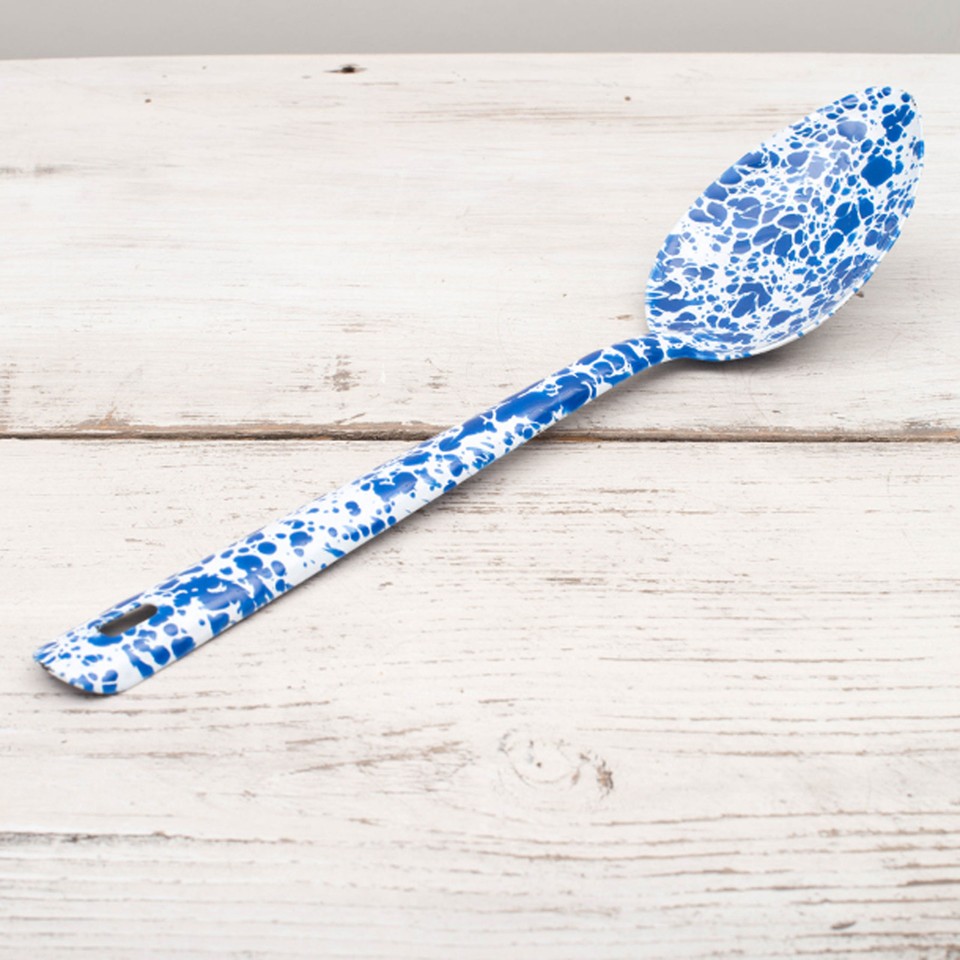 Crow Canyon Enamelware 12" Serving Utensil Serving Spoon, 7 Colors ...