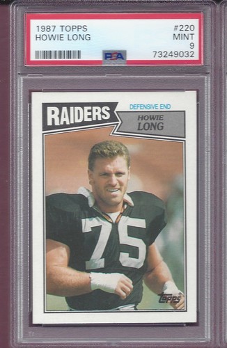 1987 TOPPS # 220 HOWIE LONG PSA 9 MINT LOOKS GEM NEW PSA CASE TOUGH ...
