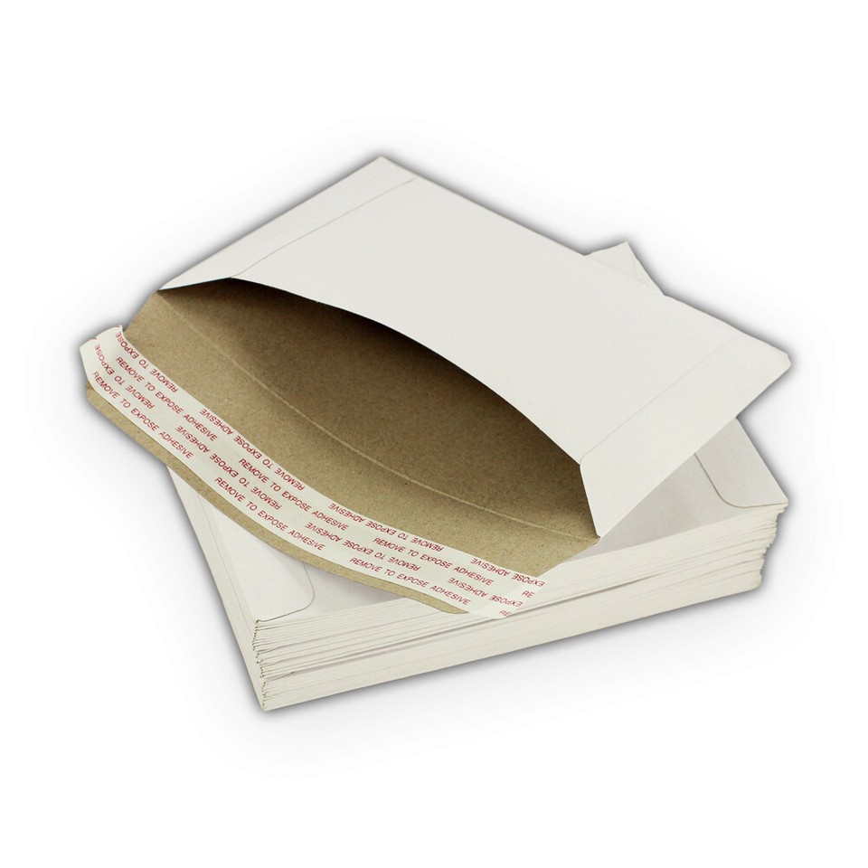 Self Seal Flat Cardboard Mailer Envelopes Photo Shipping Packaging 500 ...