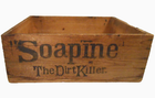 RARE SOAPINE DIRT KILLER LAUNDRY SOAP PROV RI INK STMPD WD BOX CRATE ...