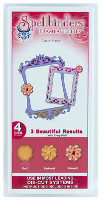 Spellbinders Frameabilities Classic Frame Die Cut Emboss & Stencil Set ...
