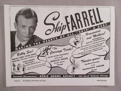 Skip Farrell PRINT AD - 1944 | eBay