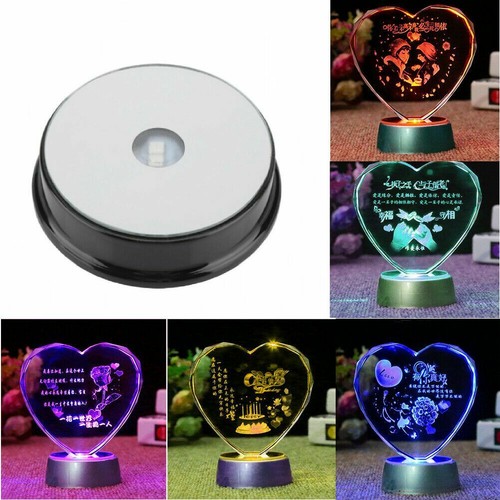 Creative Crystal Light Base Luminous Base Display Stand LED Photography ...