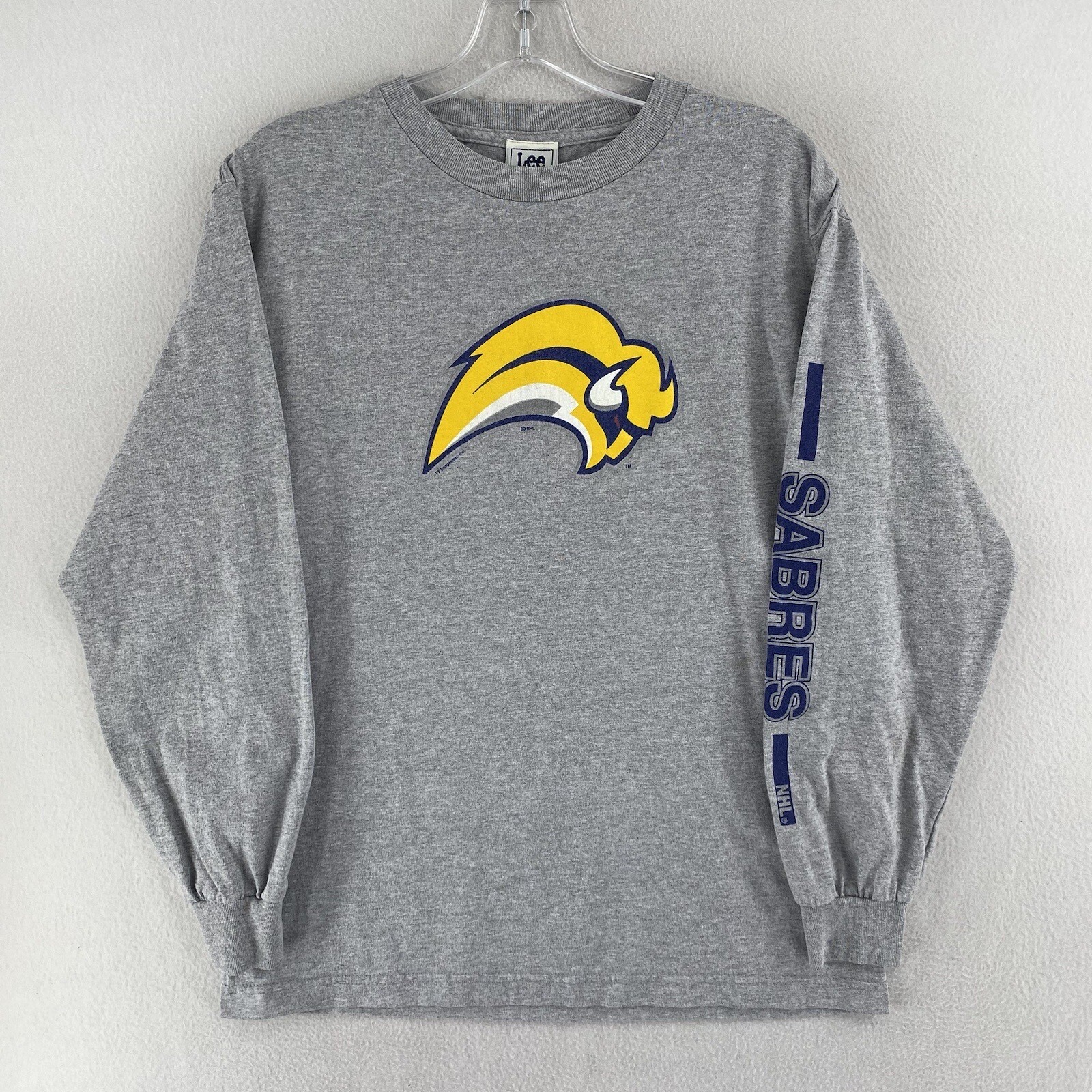 VTG Buffalo Sabres Slug Lee Sport LS Shirt Size M Sleeve Graphic NHL ...