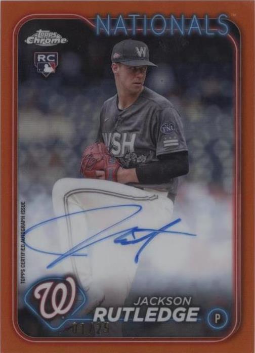 2024 Topps Chrome - Rookie Autographs Jackson Rutledge #RA-JRU Orange ...