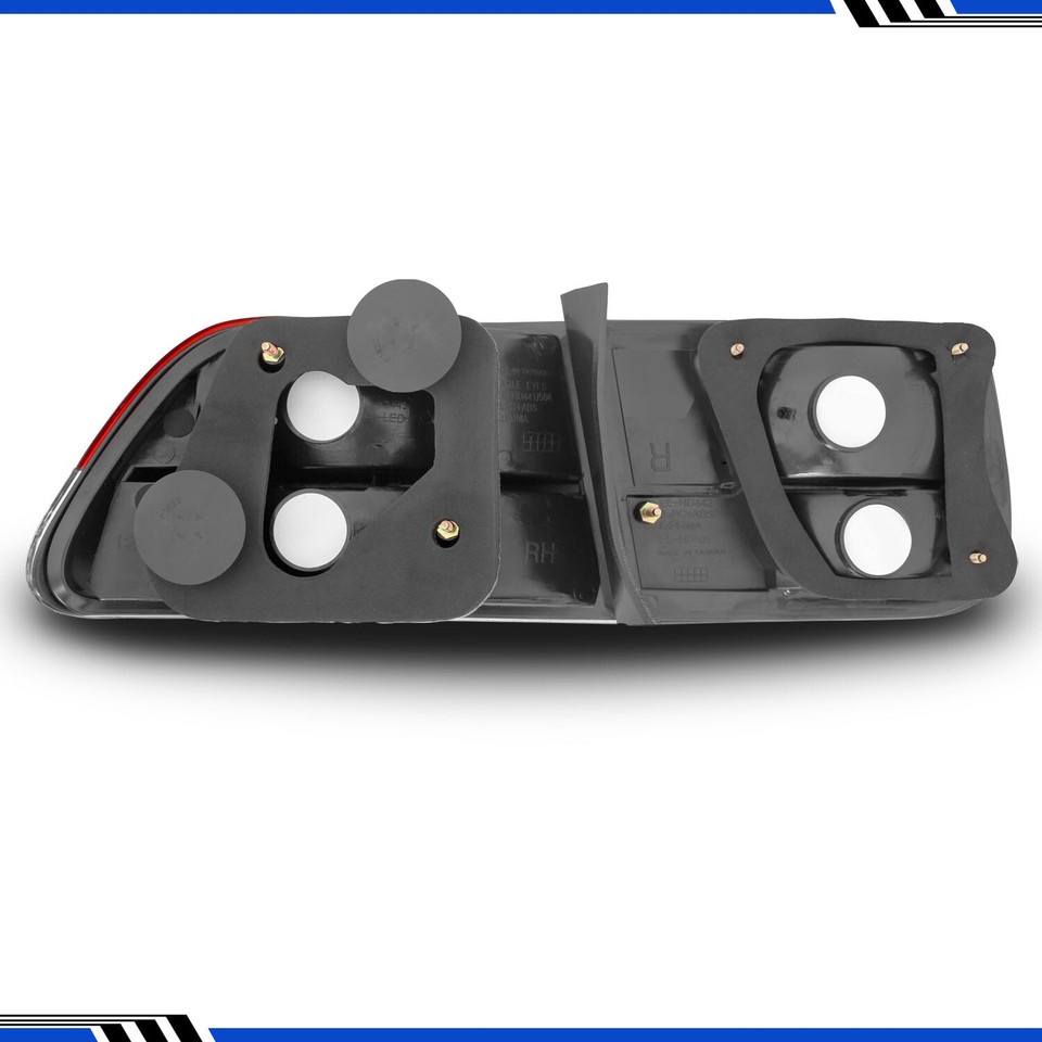 1996-2000 For Honda Civic 2DR Coupe Smoke Red Crystal Tail lights Brake ...