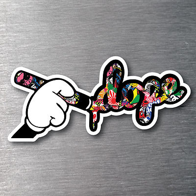 JDM sticker bomb Dope Sticker 150mm quality water/fade proof vinyl car ...