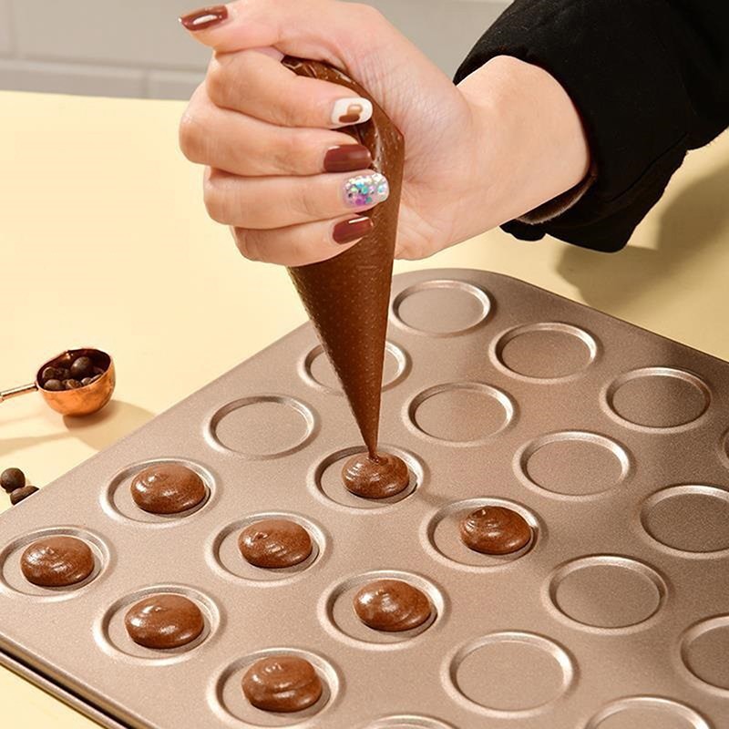 35 Holes Carbon Steel Baking Pan Macarons Cooking Mat Non Stick Baking ...