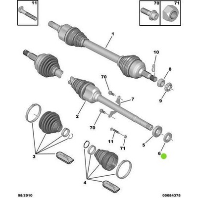Genuine Peugeot Drive Shaft Bush - Citroen Dispatch 1994-2006 Diesel ...