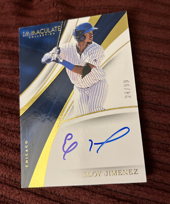ELOY JIMENEZ ROOKIE AUTOGRAPH - 2017 Panini Immaculate On-CardAuto #24/ ...