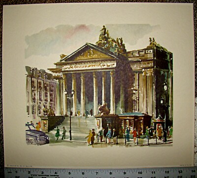 BELGIUM THE BEAUTIFUL, BY REINIER WYNAND SNAPPER, WATER COLOR PRINT # 2 ...