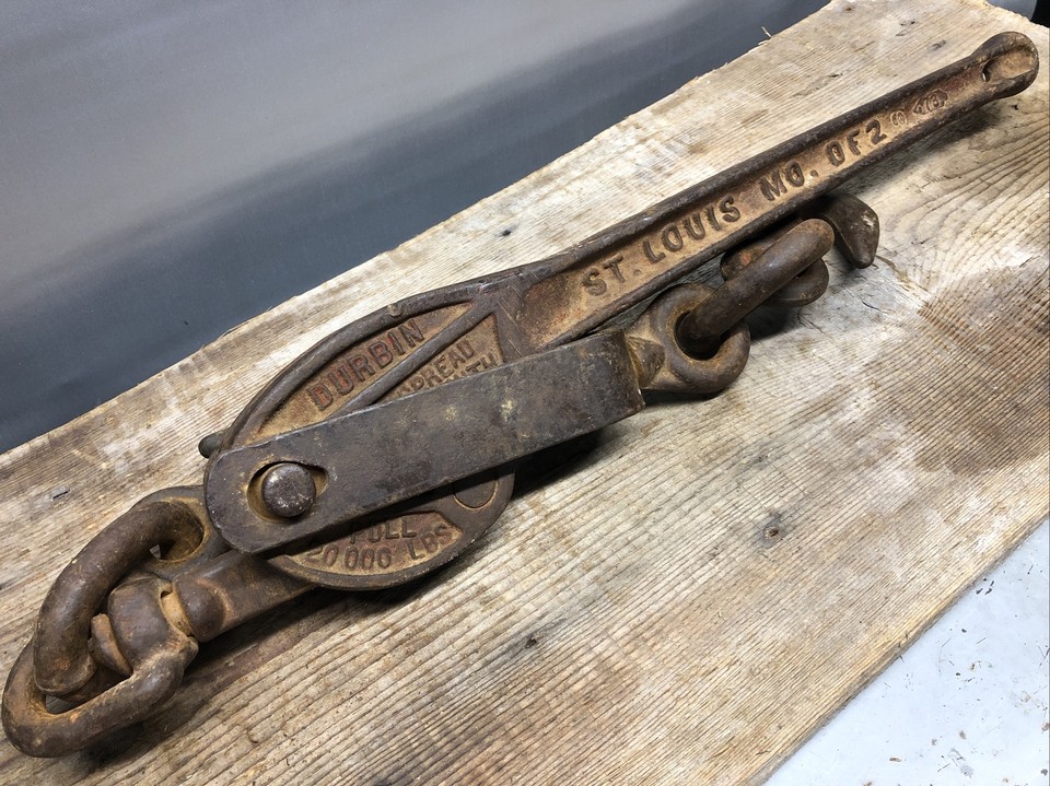 Vintage Durbin Durco 20000 lb Lever Chain Load Binder Tow Truck Logging ...