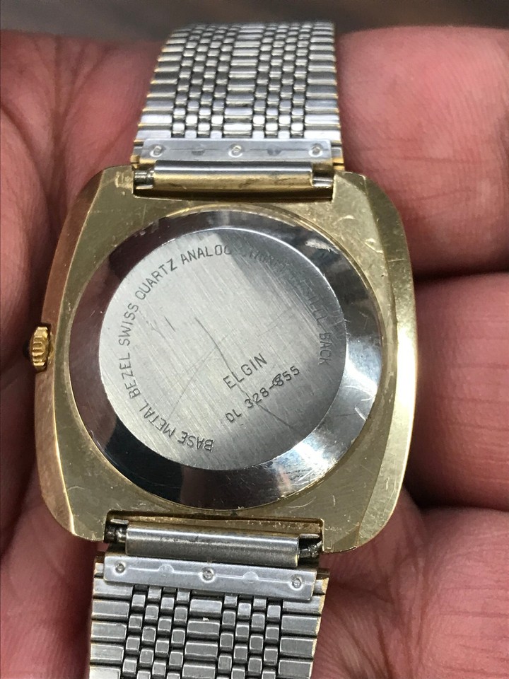 lord elgin quartz watch dl 328-855 day date runs new battery | eBay