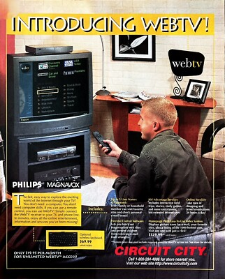 1996 WEB TV Original Vintage Print Ad Home Electronics Circuit City ...