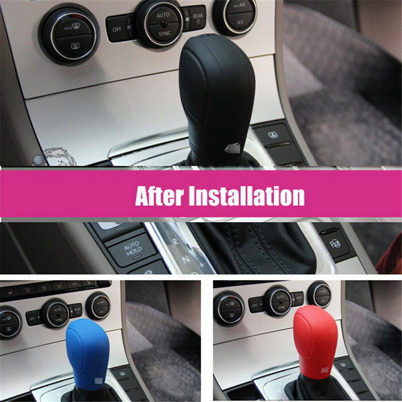 Soft Silicone Nonslip Car Shift Knob Gear Stick Cover Protector ...