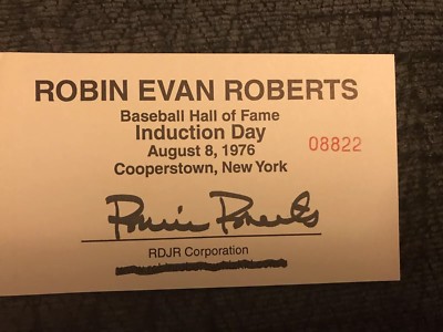 Robin Roberts Signed Baseball Handout Hall Of Fame | eBay