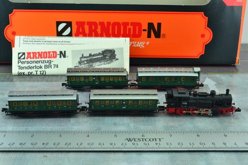 Arnold 0150 BERLINER STADTBAHN Steam Locomotive Passenger Train Set N ...