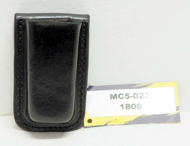 Tagua Mc5-022 Single Black Leather Pistol Mag Carrier Glock 9mm Double ...
