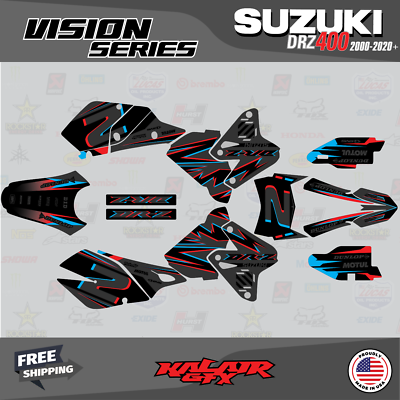 DRZ400SM Graphics Kit DRZ400 SM S E 2000-2021 VISION Series Grey 3-D | eBay