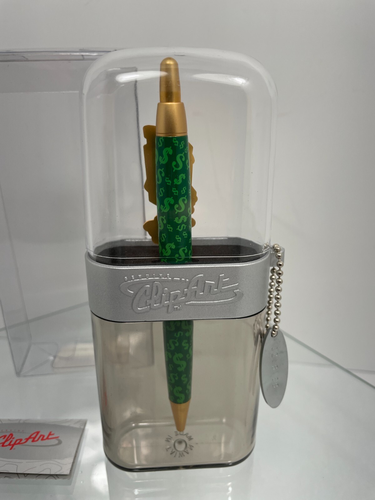 Genuine Clip Art TM Jackpot Ballpoint Pen Slot Machine Green With Money ...