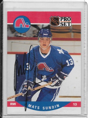 1990-91 Pro Set Hockey Mats Sundin Rookie Card #636 Autographed | eBay