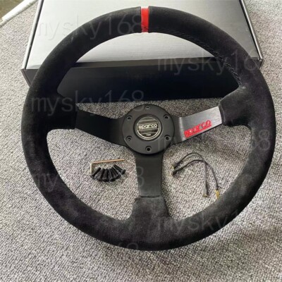 14Inch SPARCO Steering Racing Car Suede Leather Steering Wheel for ...