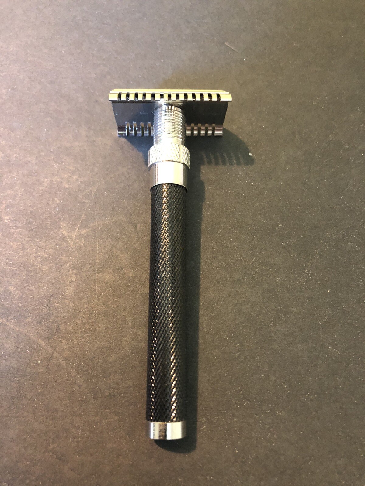 Open Comb Double Edge Safety Razor Better Grip Black Handle | eBay