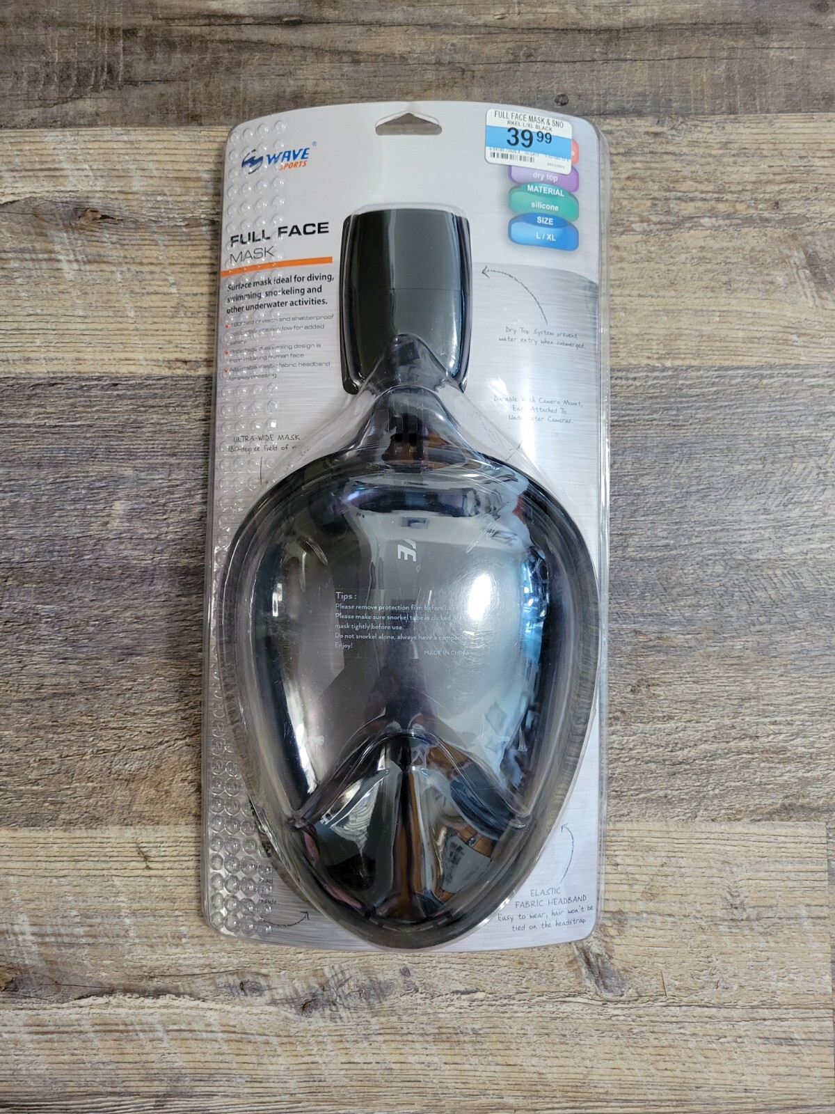 WAVE Sports Full Face Snorkel Mask, Diving Swim 180° Panoramic View L/XL NEW | eBay