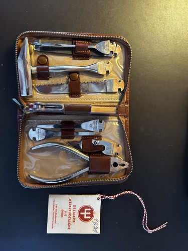 VTG Wusthof Dreizack Solingen Changeable Tool Kit In Leather Case | eBay