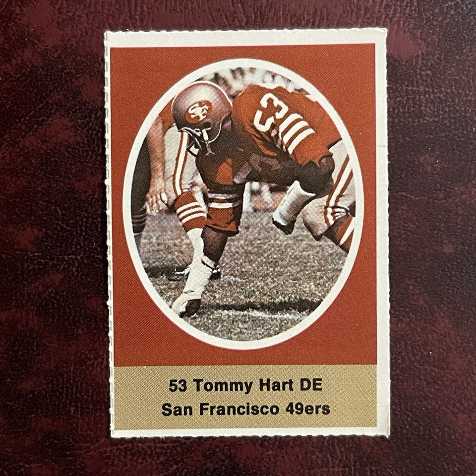 1972 Sunoco NFL Action Set TOMMY HART ROOKIE Stamp SAN FRANCISCO 49ERS ...