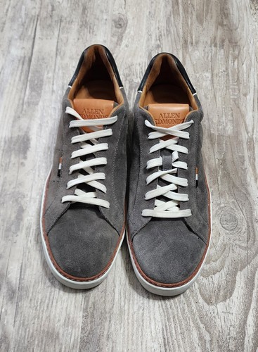 Allen Edmonds "ALPHA" Lace-up Suede Men's Casual Sneakers Grey Size 8 ...