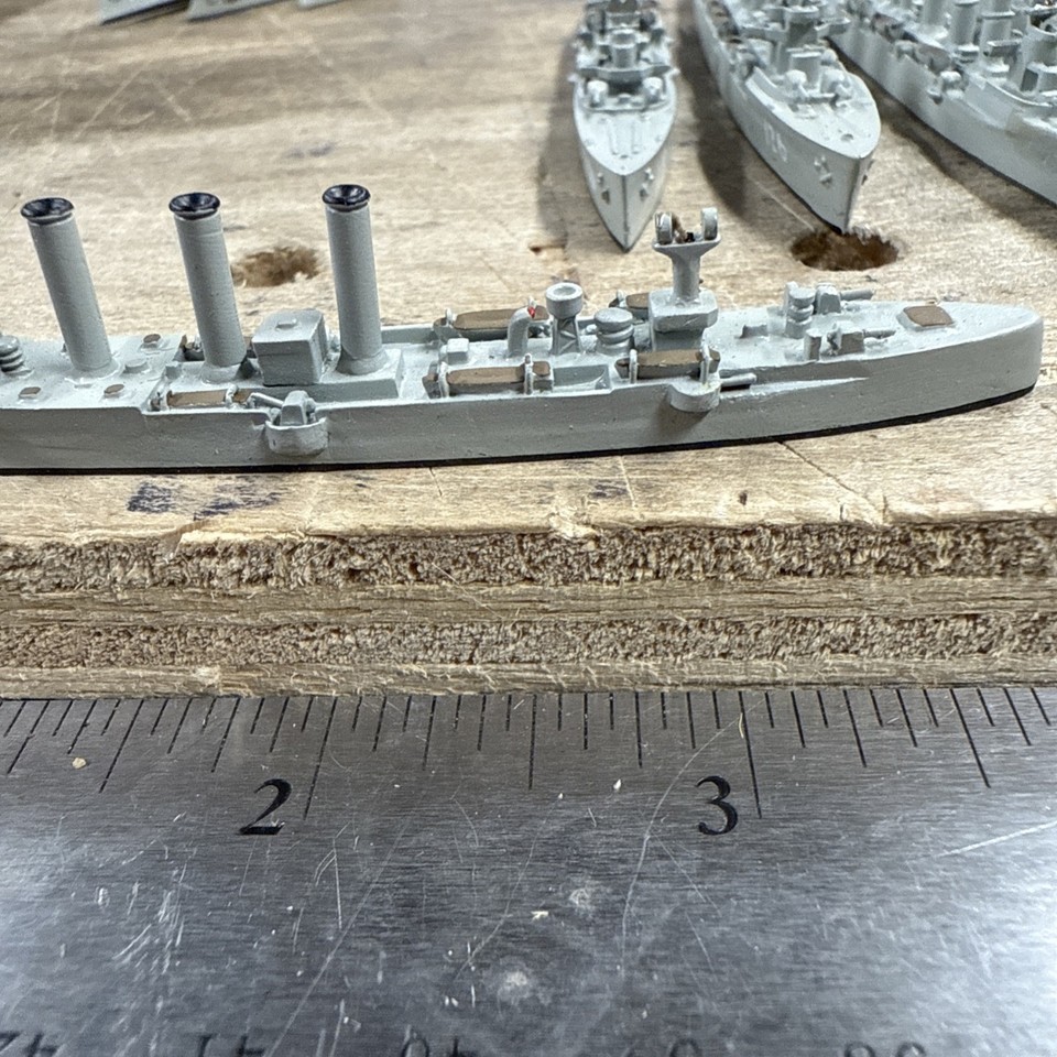 Vintage 1/1250 Navis German WWII Lot Metal Waterline Model Ship 9 ...