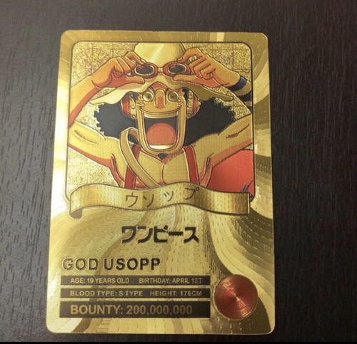 24k Gold Foil Plated One Piece Usopp Anime Card | eBay