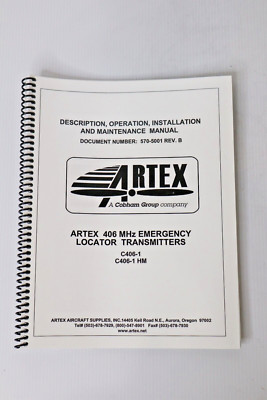 Artex C406-1 ELT Operation / Installation / Maintenance Manual 570-5001 ...