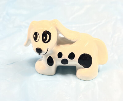 LEGO DUPLO DOG PUPPY Figure Vintage White W/ Black Spots | eBay