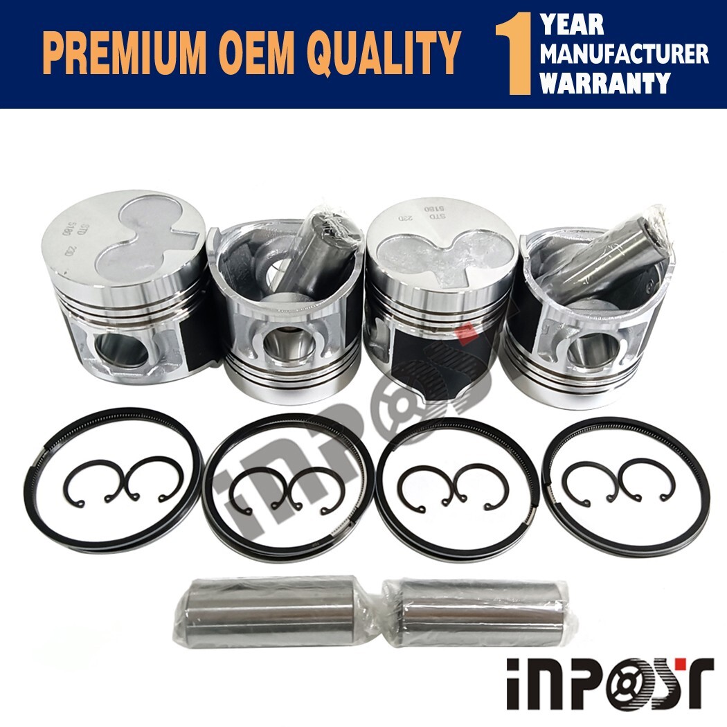 STD 4 set 404D Piston Kit & Ring Set STD For Perkins 404D-22 404D-22T ...