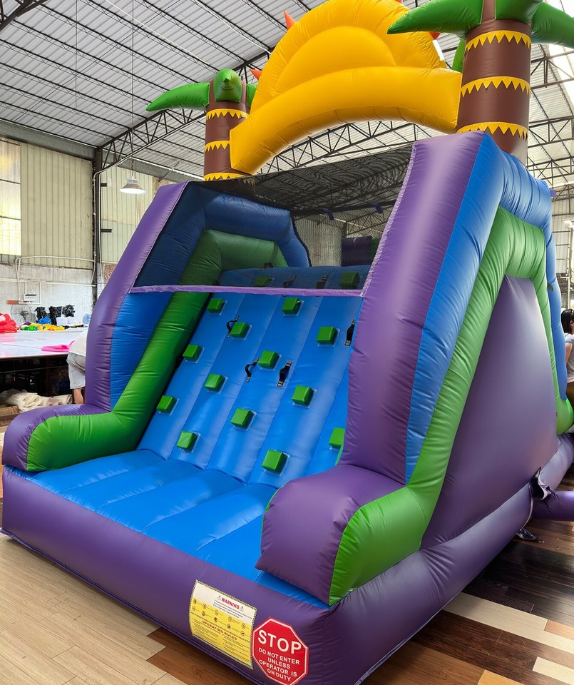 26FT Commercia Large PVC Inflatable Bounce House Double Water Slides ...