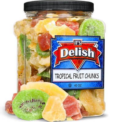 Tropical Dried Mixed Fruit Chunks - by Its Delish, 40 OZ Jumbo ...