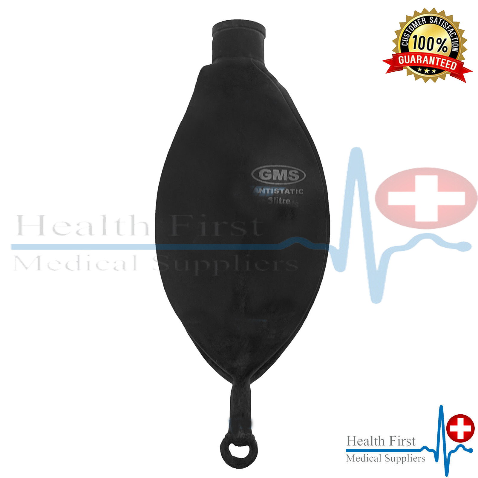 Black Rubber Rebreathing Bag Set 0.5 1 2 3 4 Litre Medical Hospital ...