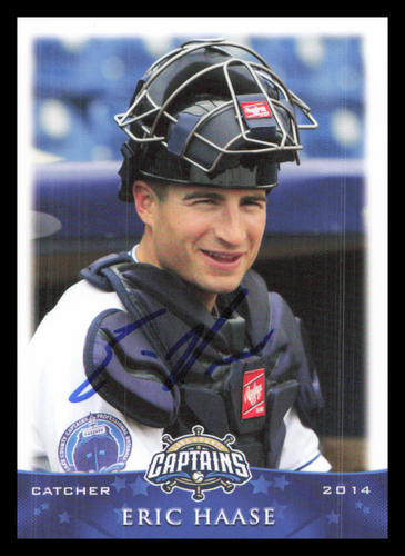 2014 Lake County Cougars ERIC HAASE Signed Card autograph auto INDIANS ...