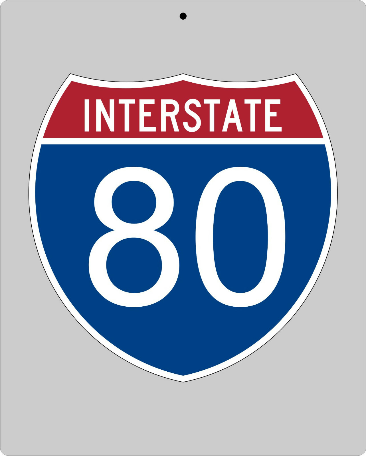 Interstate I-80 LARGE 12"x15" metal hwy sign - Reno to Salt Lake City ...