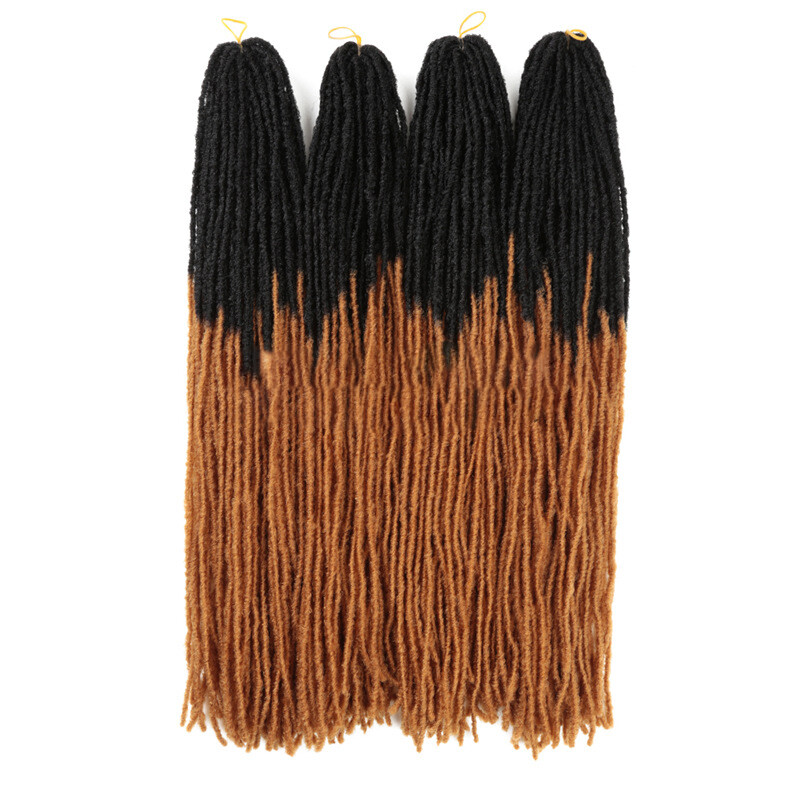 18" Thin Soft Faux Locs Micro Dreads Sister Locks Crochet Braids Hair ...